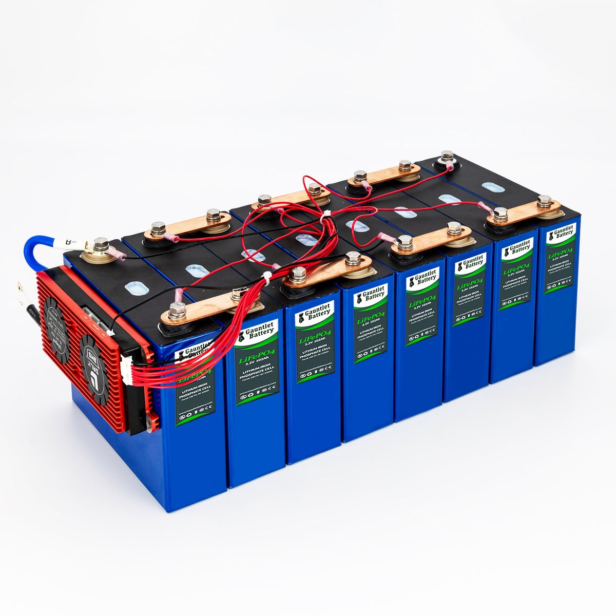 Gauntlet Battery 24V 100Ah LiFePO4 Prismatic Deep Cell Battery with 10